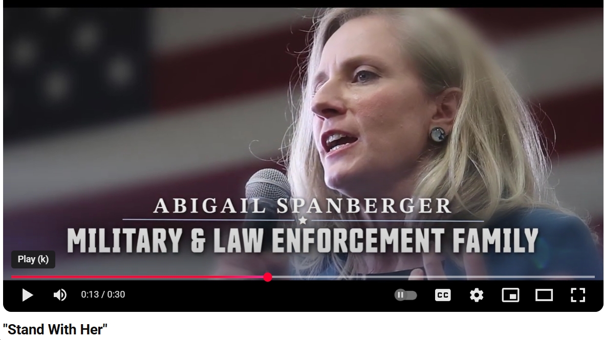 NEW TV AD: Virginia Law Enforcement Officers Back Abigail Spanberger to ...