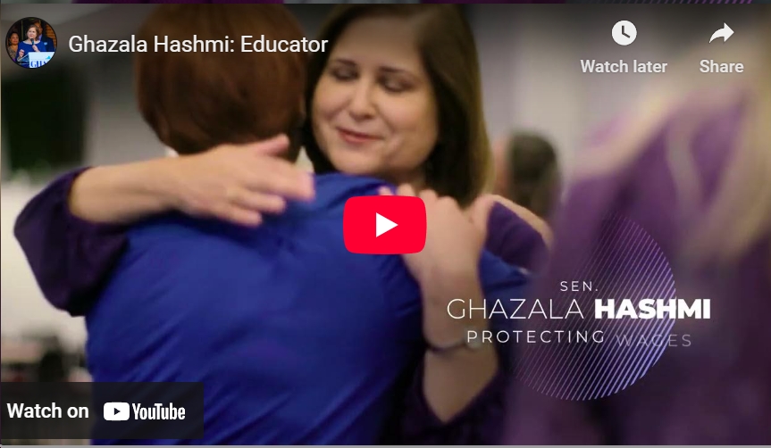 NEW TV AD: Ghazala Hashmi Releases Statewide Ad, “Educator” | Blue Virginia
