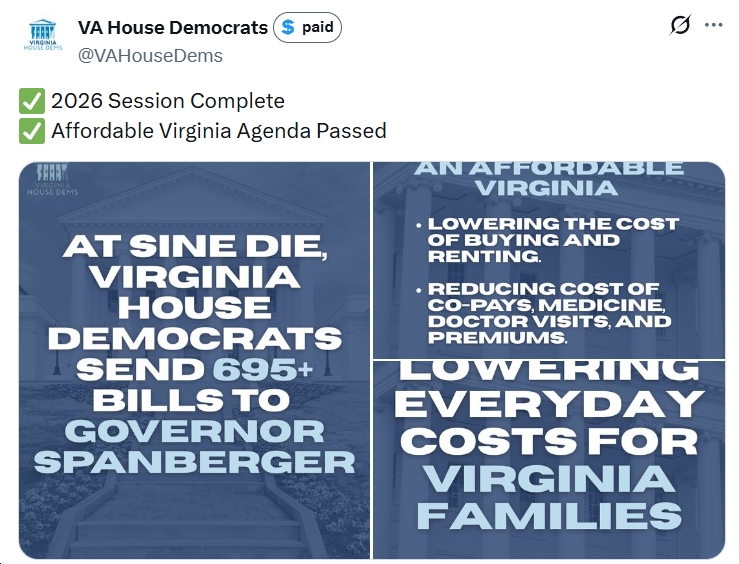 Virginia Senate, House Dems Celebrates Passage of Robust Affordability ...