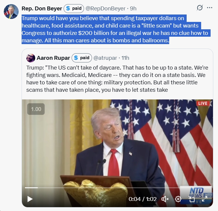 Reactions by Virginia Democrats to Trump's Attempt "to both claim ...